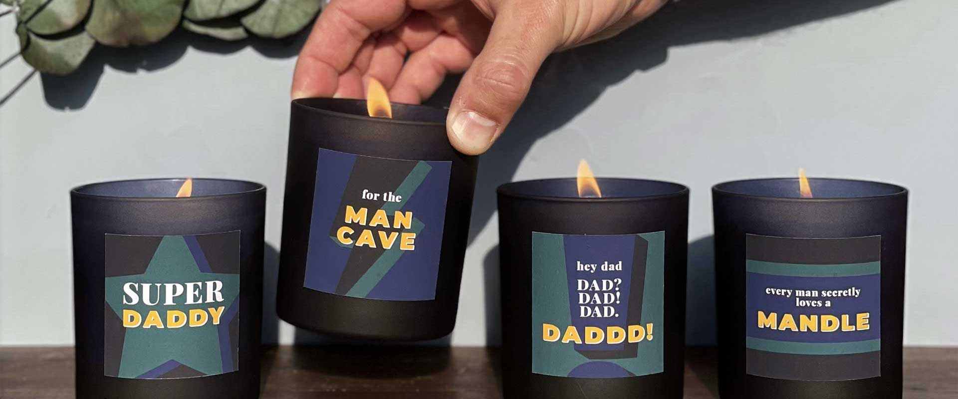 Personalised gifts for Dad | Refillable candles for him – Little Karma Co.